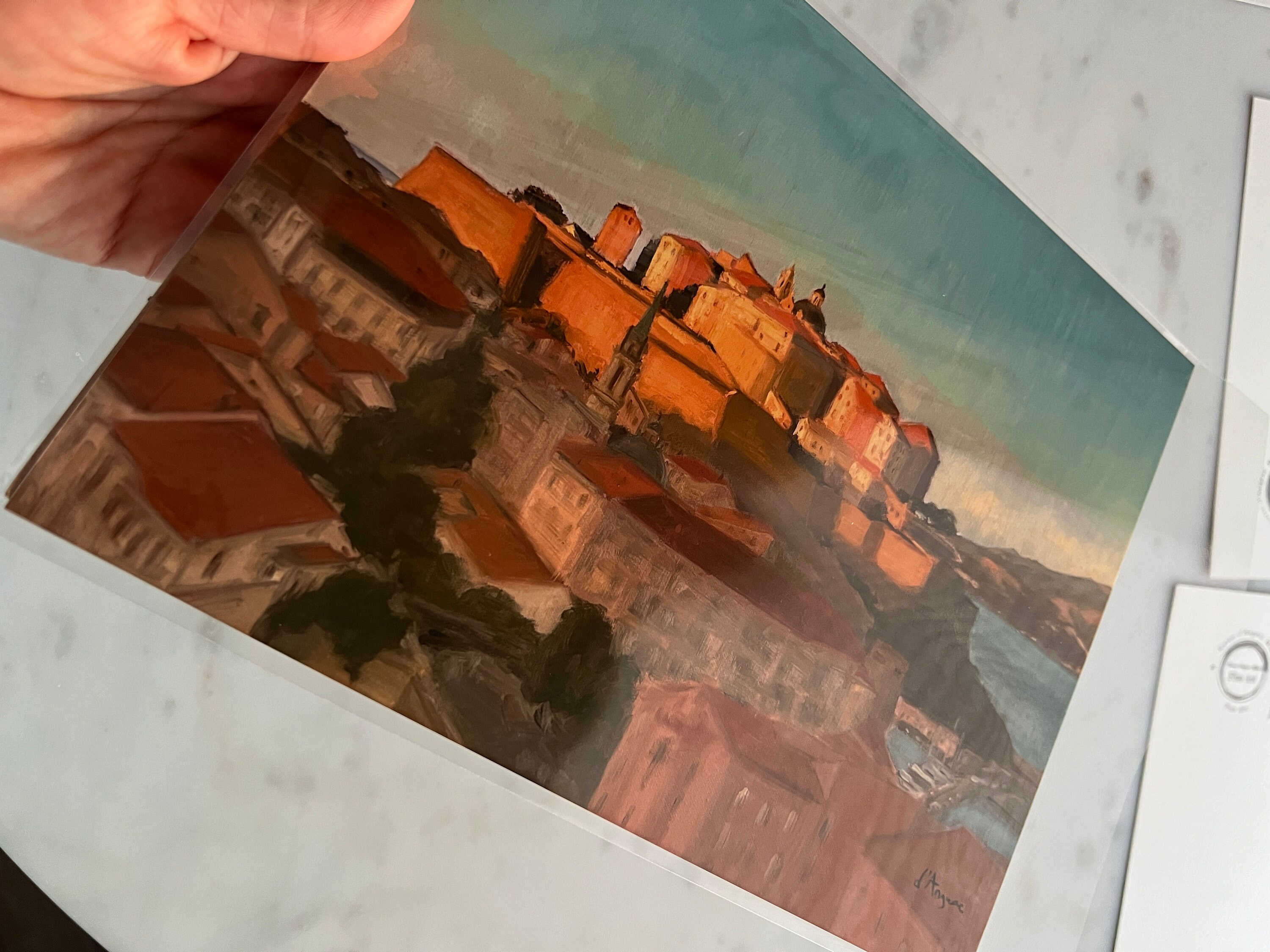 Calvi Corsica Art Print of an Original Oil Painting, Old Town,france ...