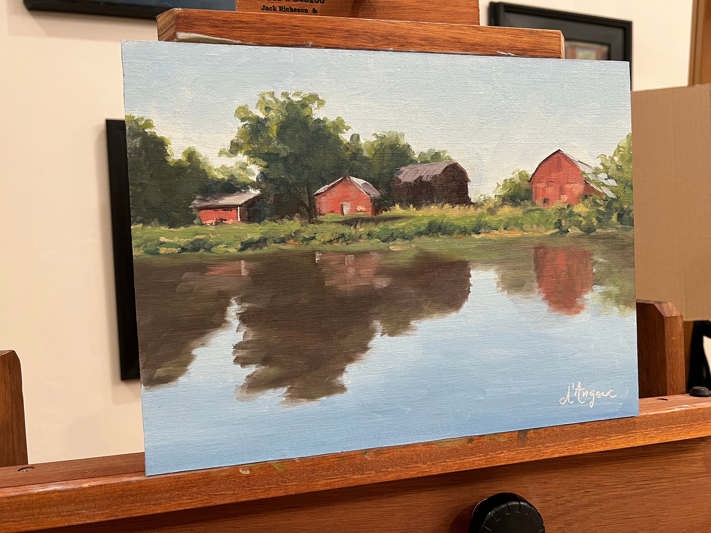 Wisconsin, Original 9x12 Landscape Painting, Oil Painting, River, Lake ...