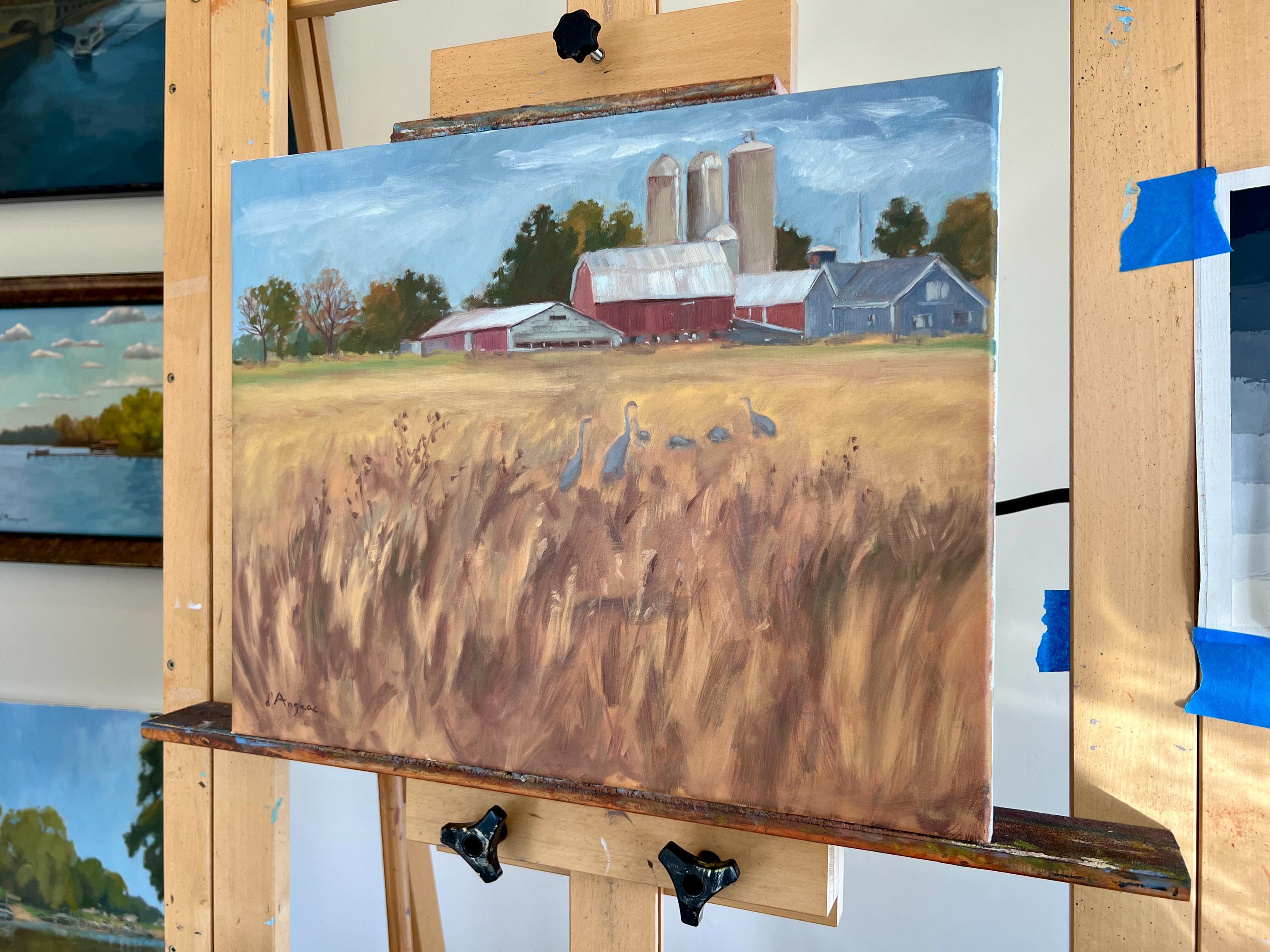 Wisconsin Farm, Original Oil Painting, Dangeacpainting, 16x20in, Plein ...