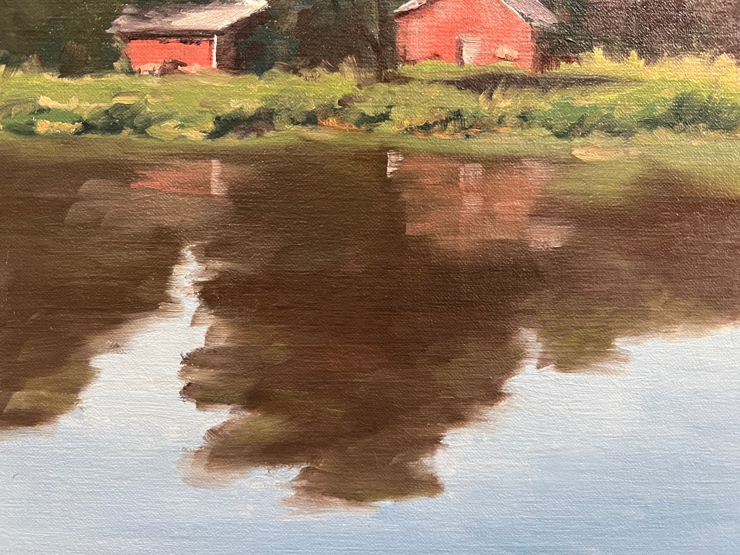 Wisconsin, Original 9x12 Landscape Painting, Oil Painting, River, Lake ...