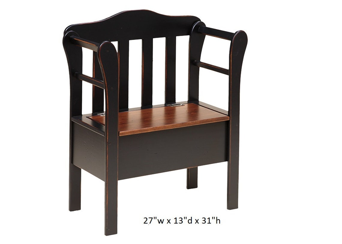 Small Wooden Storage Bench - Etsy