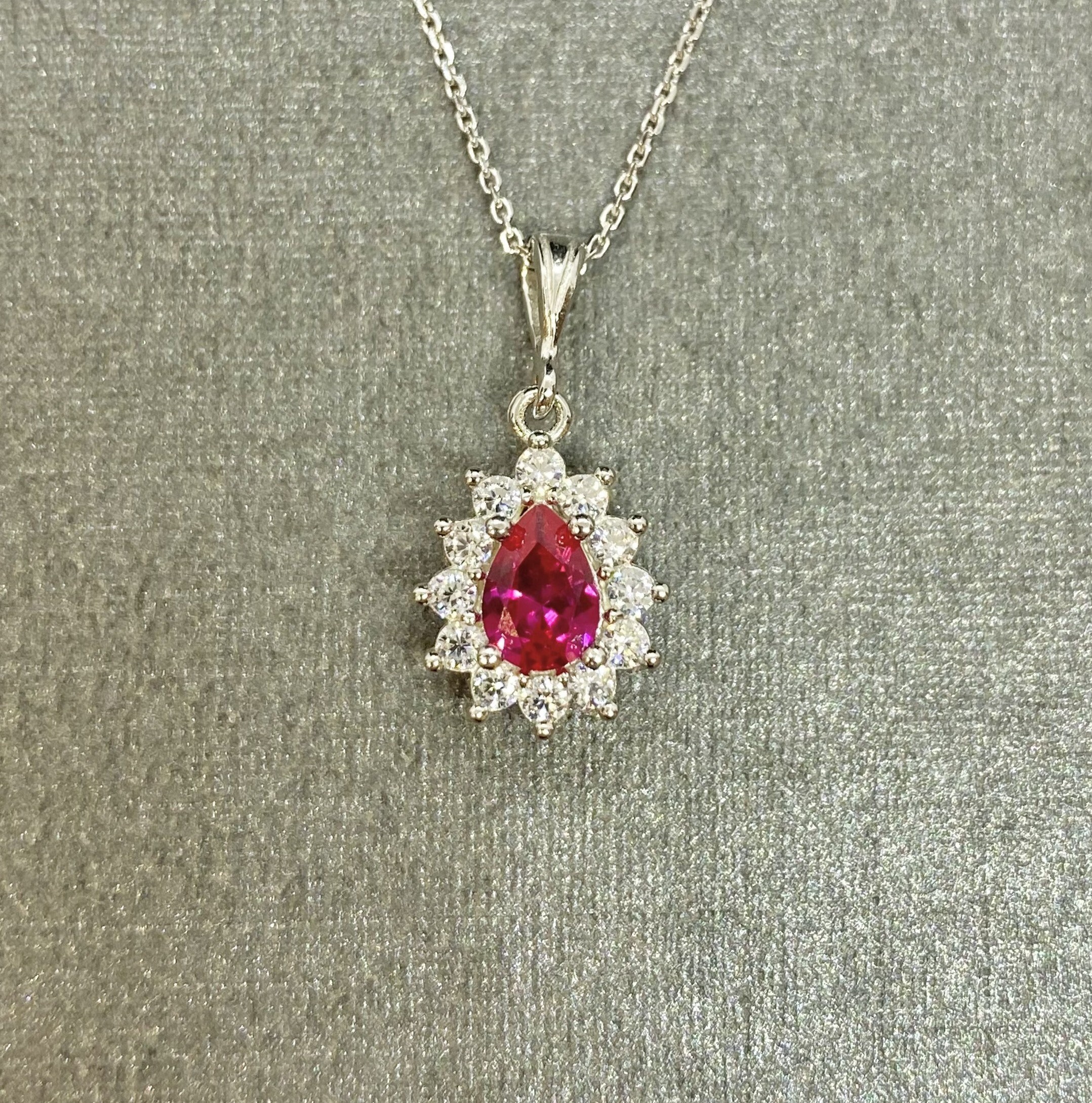 925K Sterling Silver Ruby Necklace for Women, July Birthstone ...