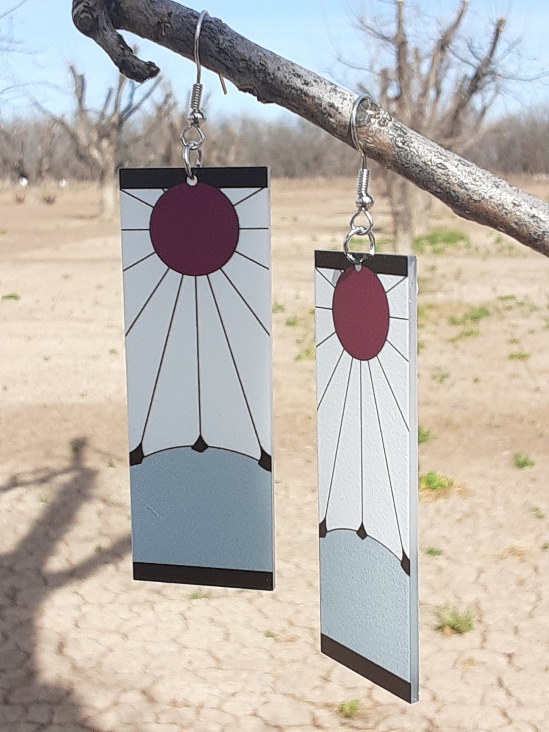 Demon Slayer Inspired Earrings (kimetsu No Yaiba) - Etsy