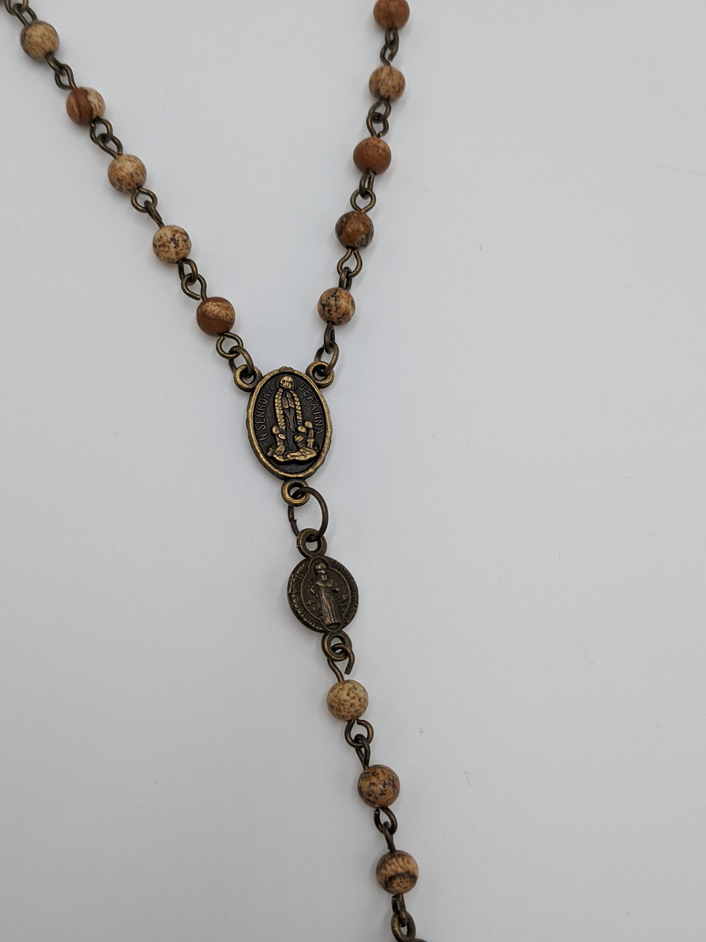 Picture Stone Rosary Made With Natural Gemstone Beads - Etsy