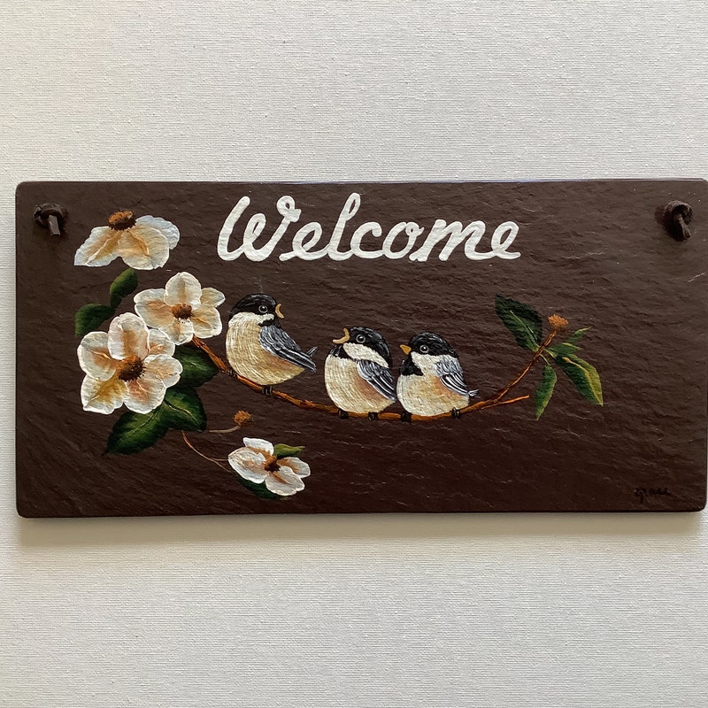 Slate Welcome Sign - Etsy