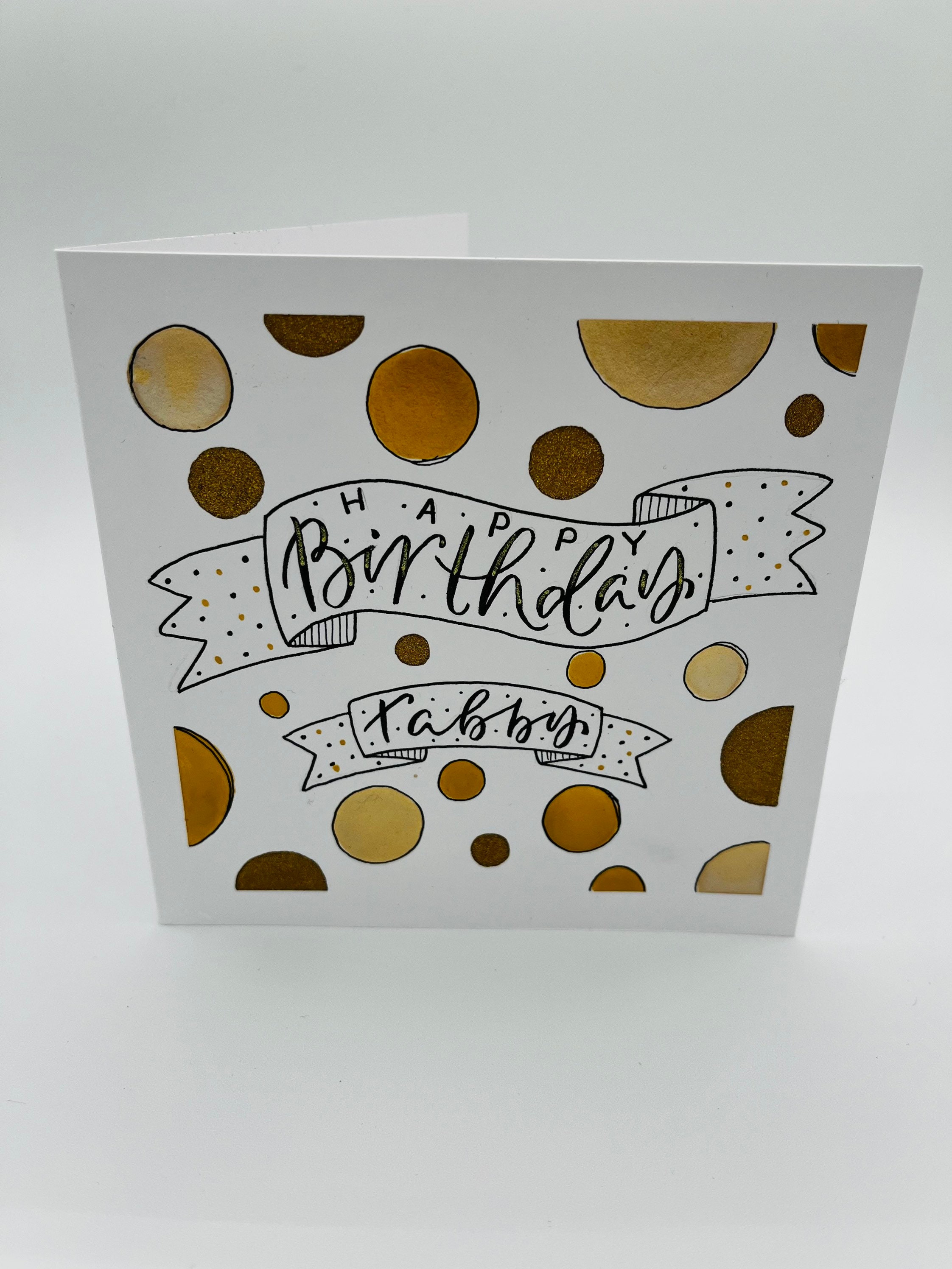 Personalised Birthday Card Handwritten Handmade Calligraphy - Etsy