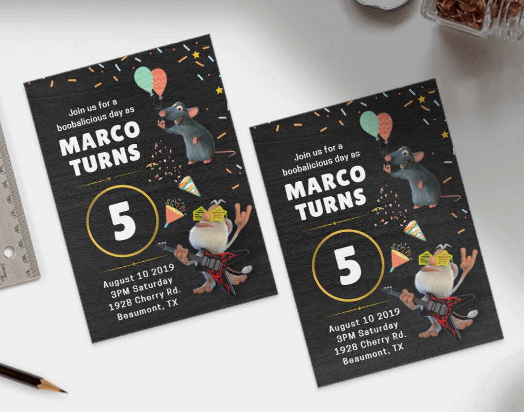 Digital Png. Customized Birthday Invitation (you Edit) - Etsy