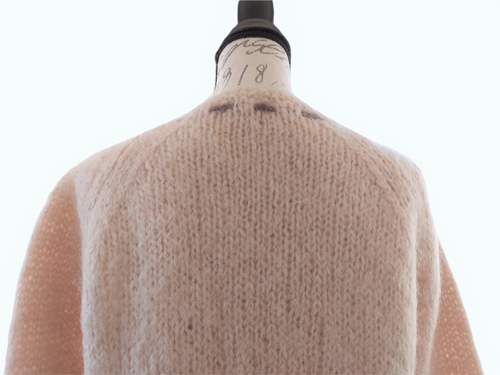 VTG FAMELIA FRAPPE Women's 7 Button Mohair & Wool Cardigan Sweater Size ...