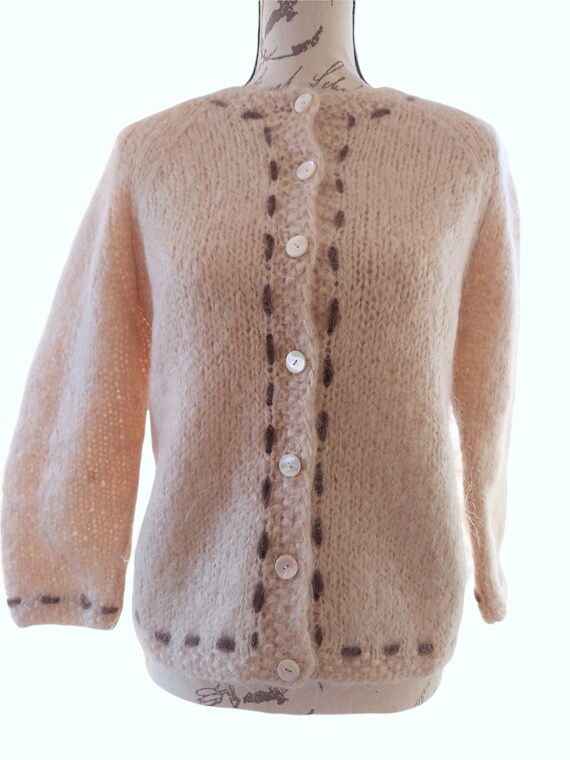 VTG FAMELIA FRAPPE Women's 7 Button Mohair & Wool Cardigan - Etsy