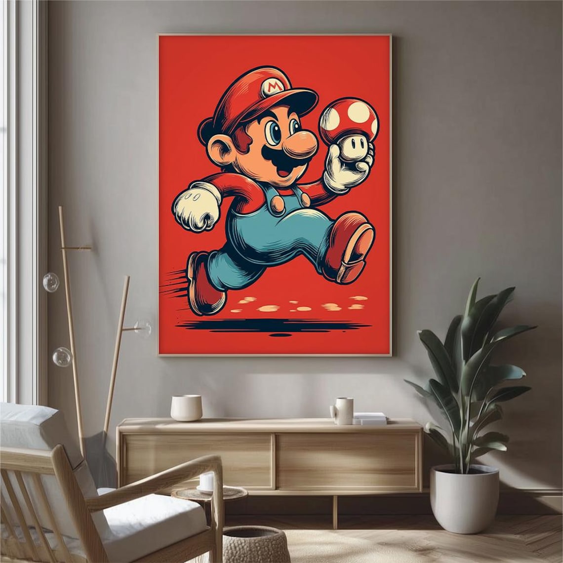 Super Mario Bros. Vintage Poster: Retro Gaming Wall Art (digital Print ...