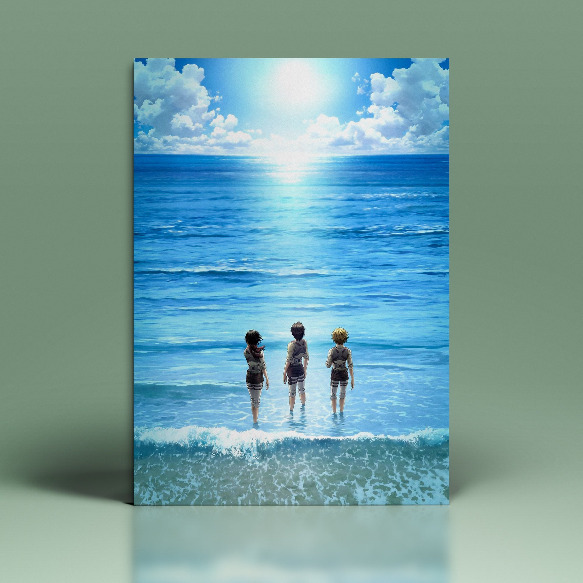 Wall Decor Sea Bertolt Attack On Titan Ocean Poster Premium Art Print ...