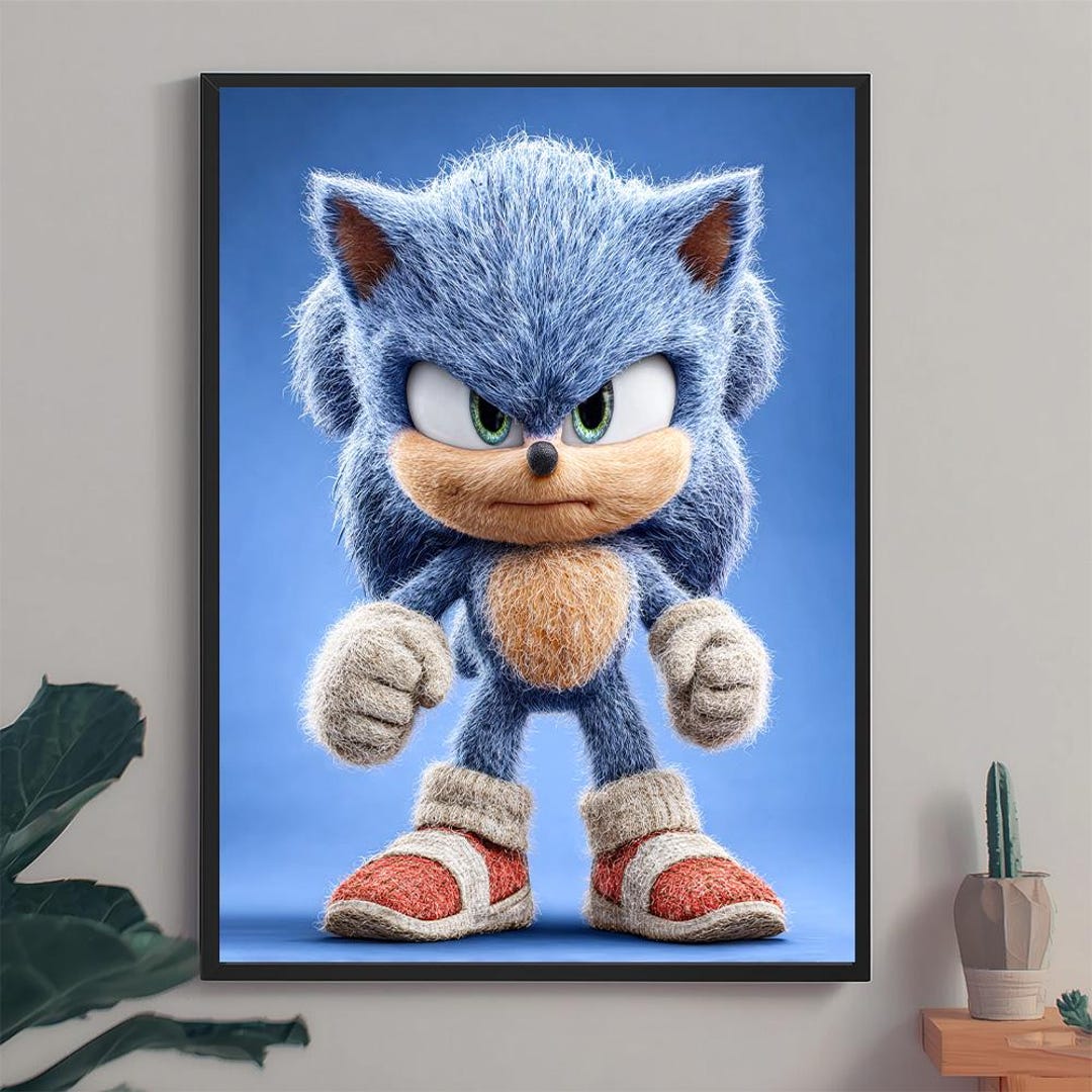 Sonic Forces Full Body Art Print, High-quality Sonic Poster, Blue ...