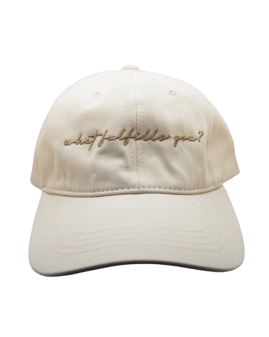 Cream Minimal Chic Baseball Hat Cap | What Fulfills You? - Etsy