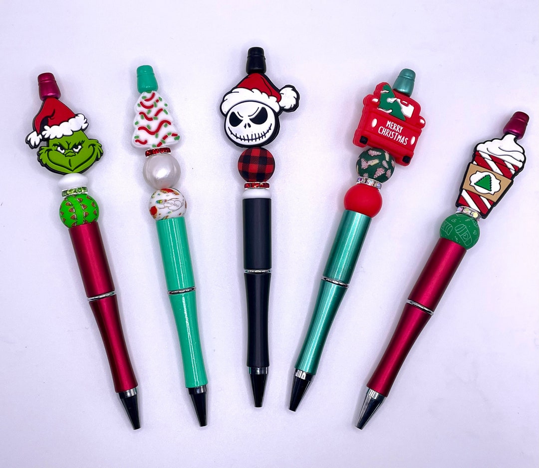 Christmas Beaded Pen, Grinch Pen, Cake Pen, Skeleton Pen, Truck Pen ...