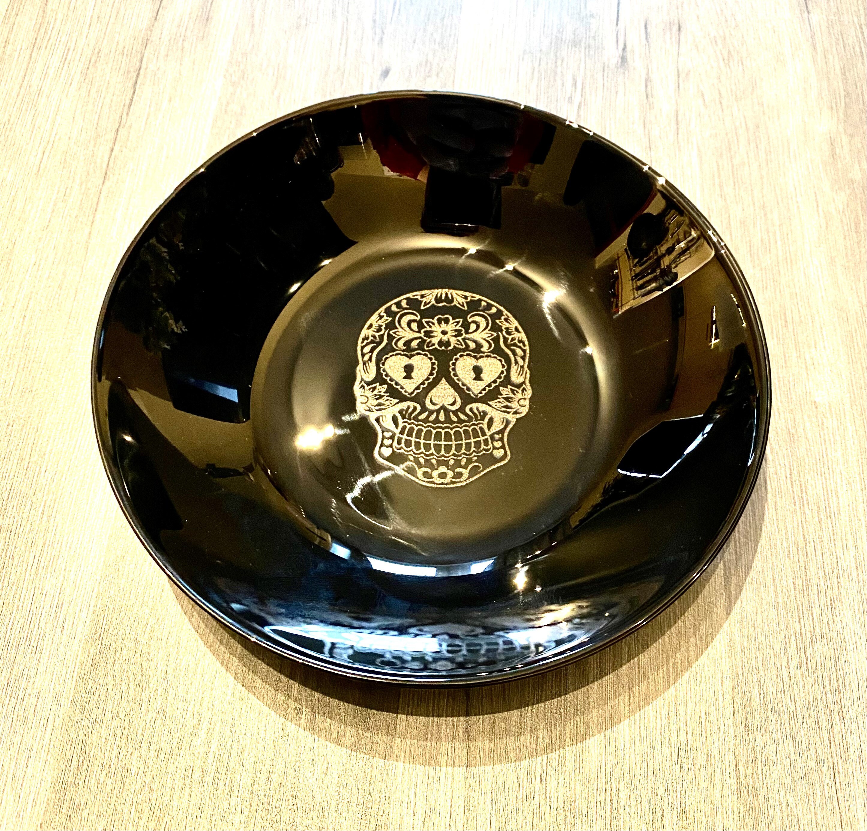 ENGRAVED BLACK, Dinnerware, Etched Bowls, Mug, Pasta, Rose Goth, Table ...