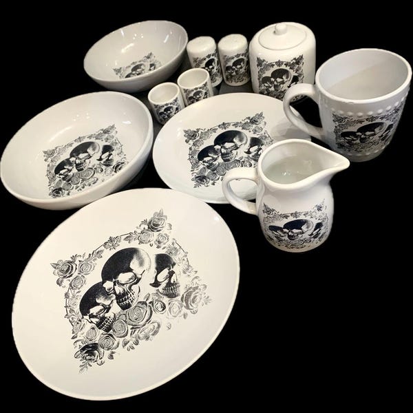 Skull Dinnerware - Etsy