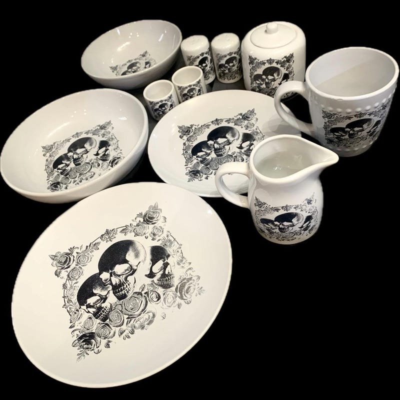 Skull Dinnerware - Etsy