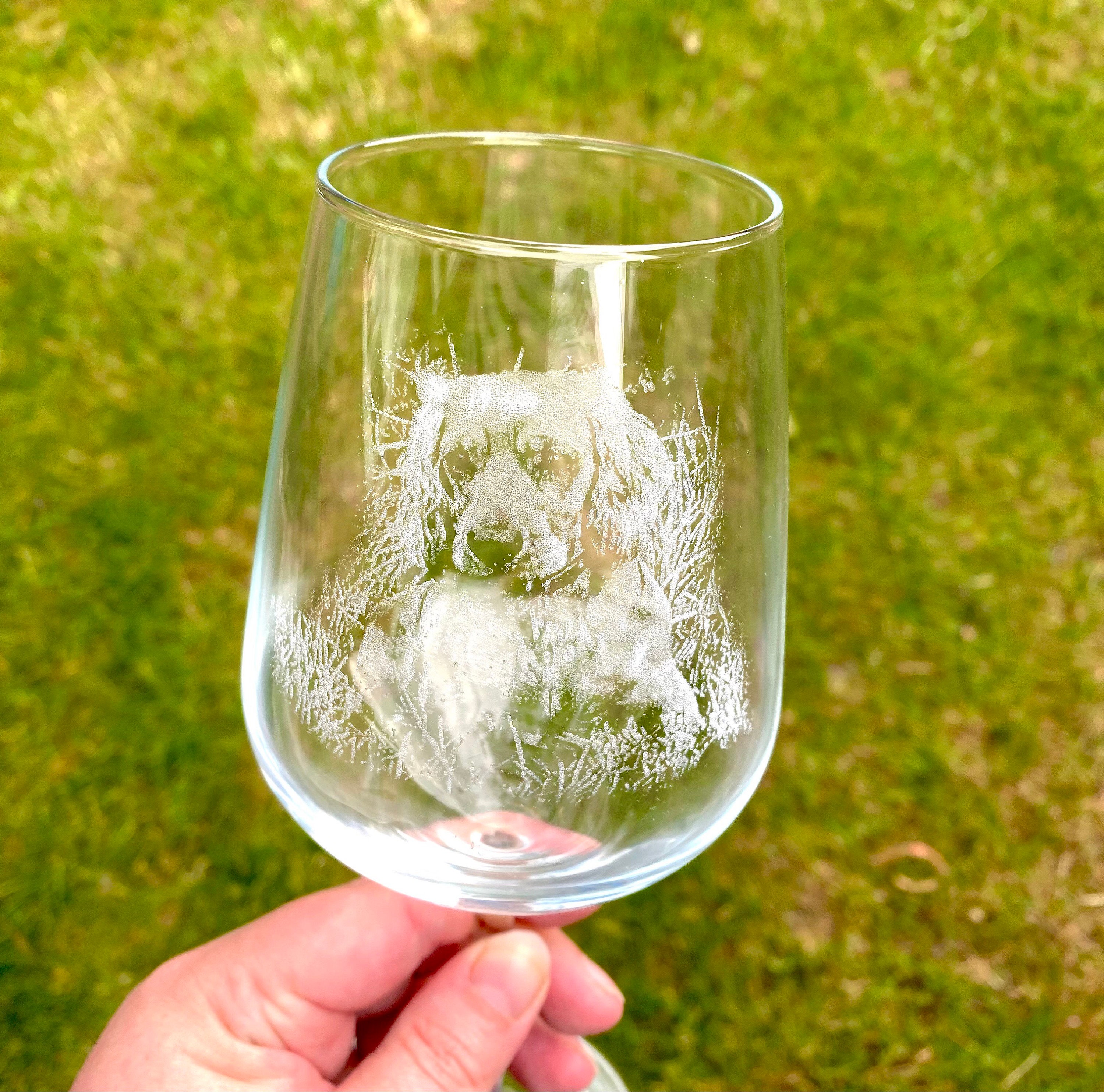 PHOTO ENGRAVED Glassware Personalised Etched Glass Pets - Etsy UK