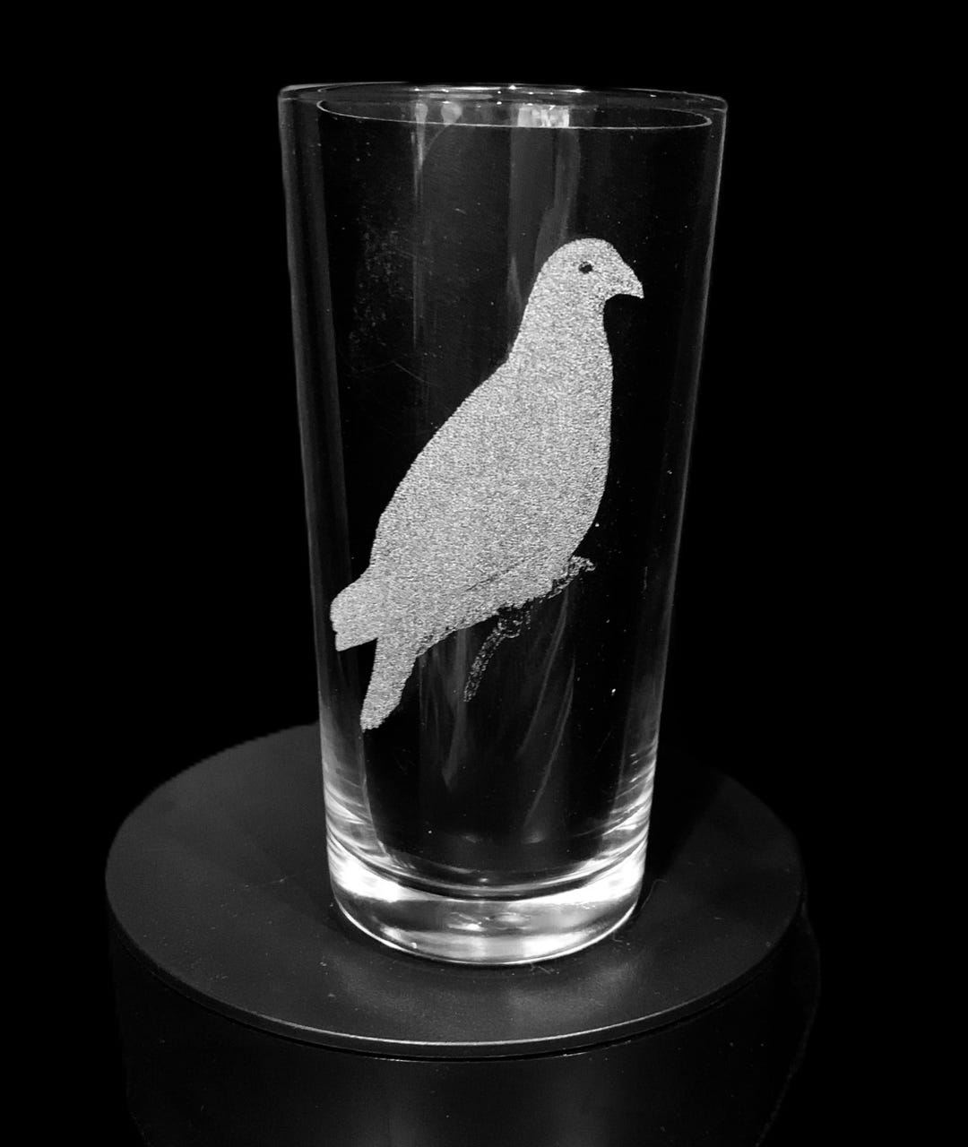 DOVE BIRD ENGRAVED Glass, Personalised, Etched, Gift, Wine, Whiskey ...