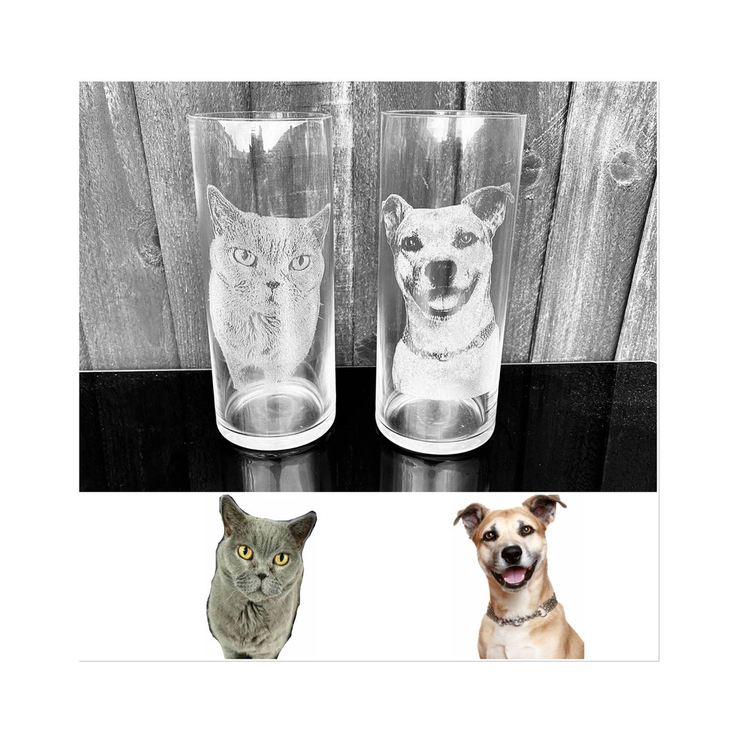 ENGRAVED PHOTO VASE Personalised Etched Glass Gift, Flowers, Christmas ...