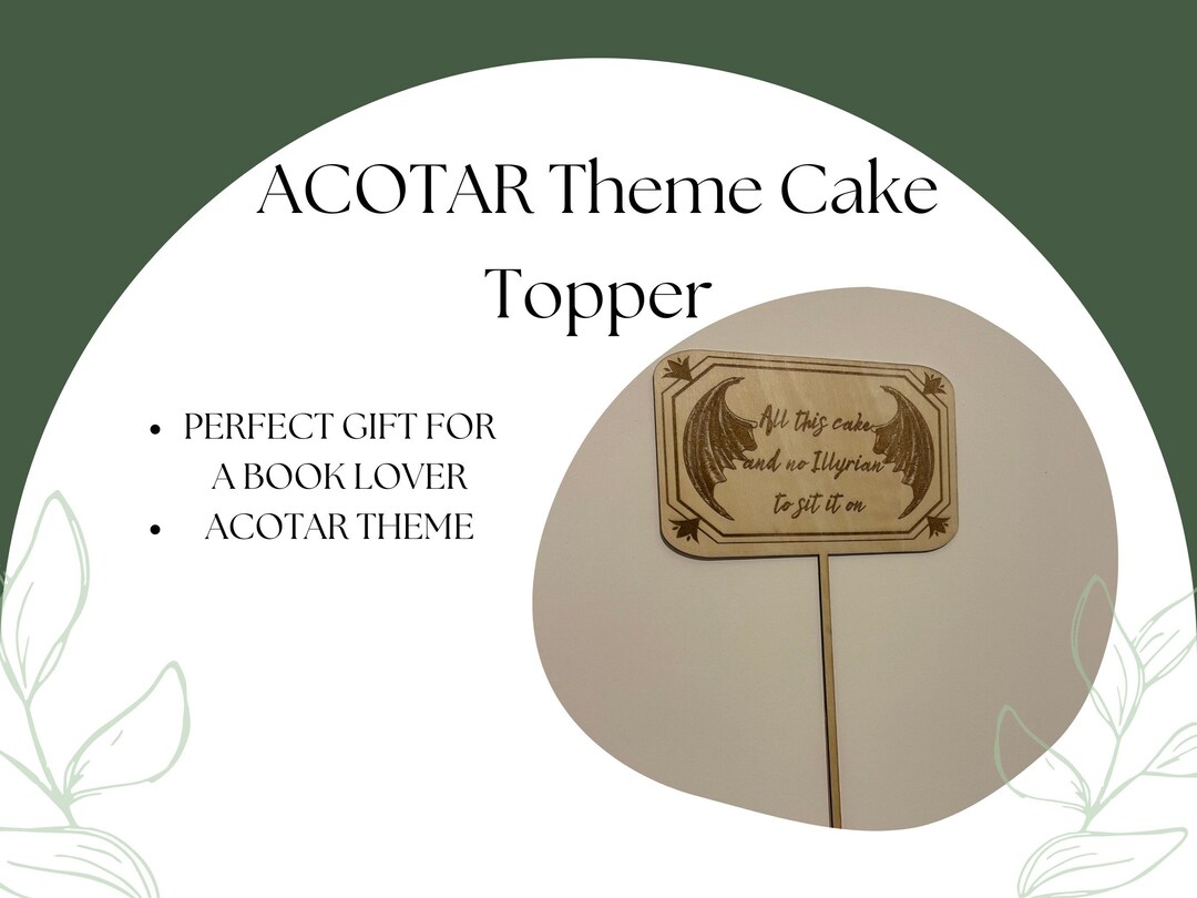 ACOTAR Theme Cake Topper - Etsy