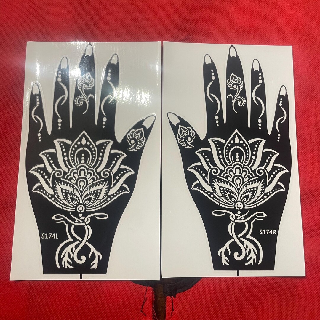 Full Hand Stencils (henna / Glitter / Paint Stencils) - Etsy