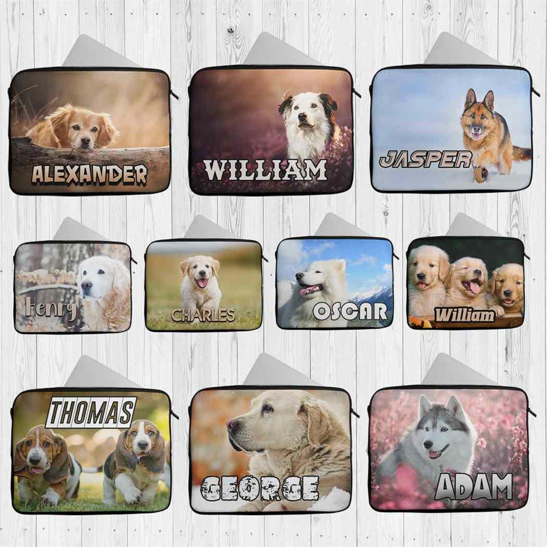Personalised Any Name Dog Design Laptop Case Sleeve Tablet Bag ...