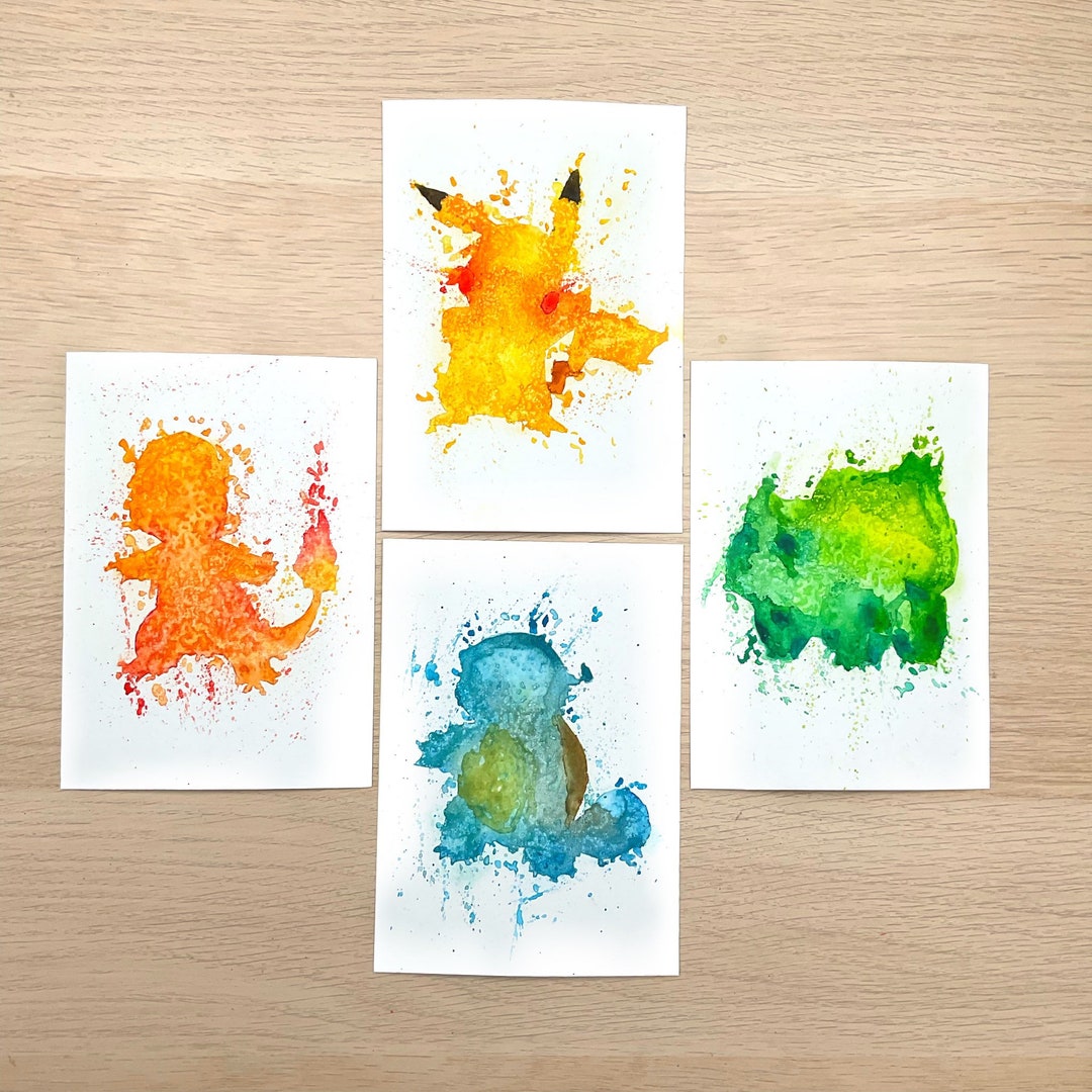 Pokemon Watercolour Abstract Painting, Original Painting, Made to Order ...