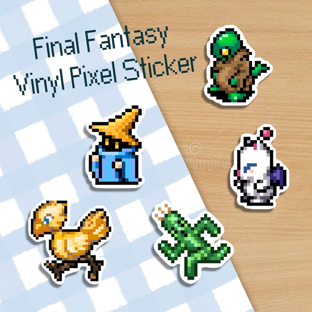 Final Fantasy Pixel Sticker FFX Waterproof Holographic Vinyl Sticker ...