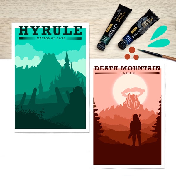 Breath of the Wild Hyrule Map Poster - Etsy