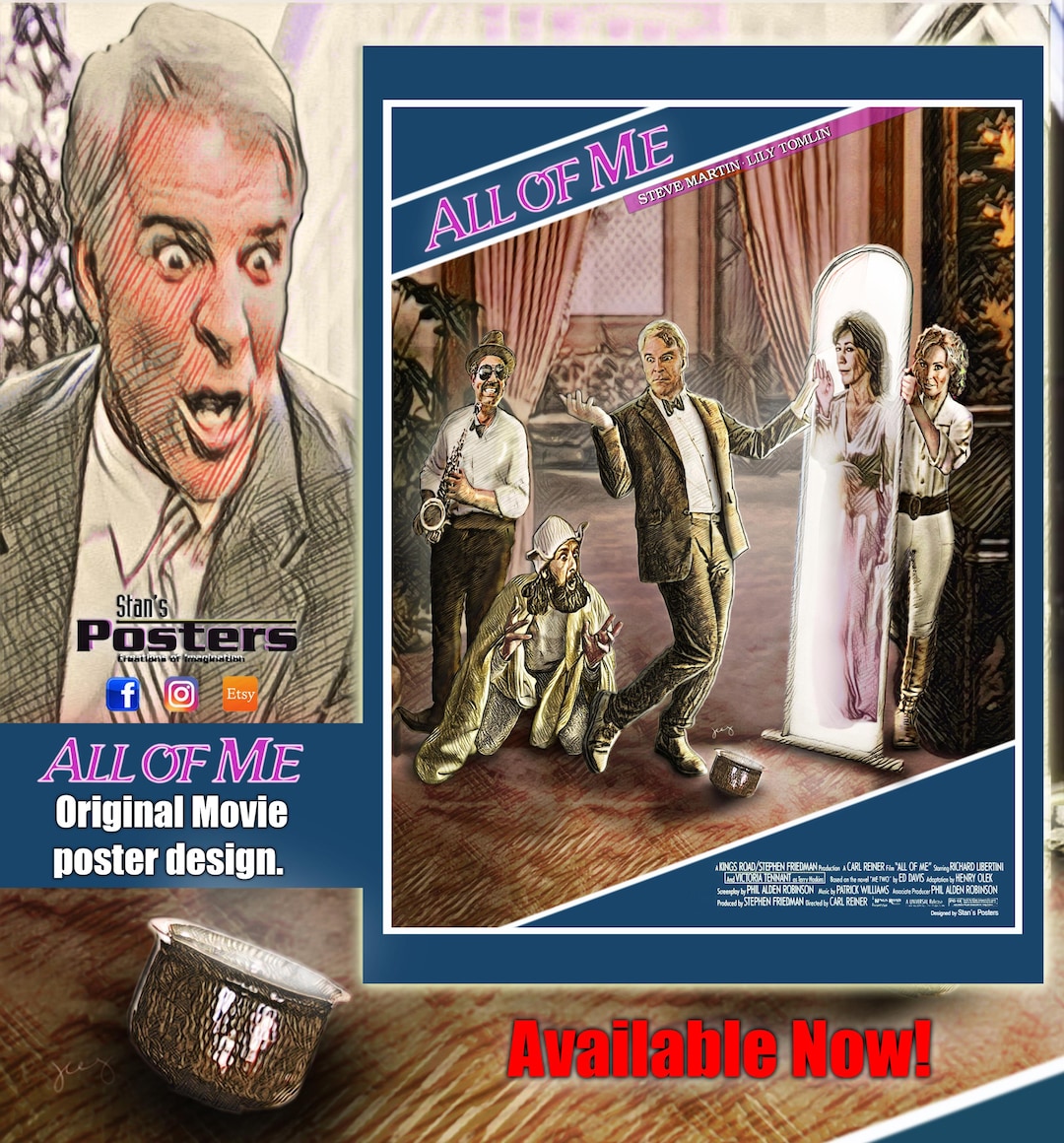 All of Me (1984) - Original Design. A3 Limited Edition, Retro Poster ...