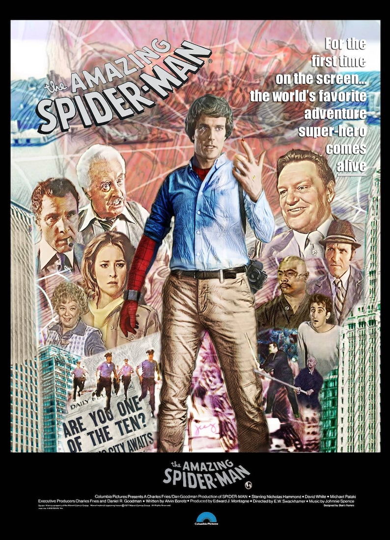 Spiderman the Movie 1977 - Original Design. A3 Limited Edition, Retro ...