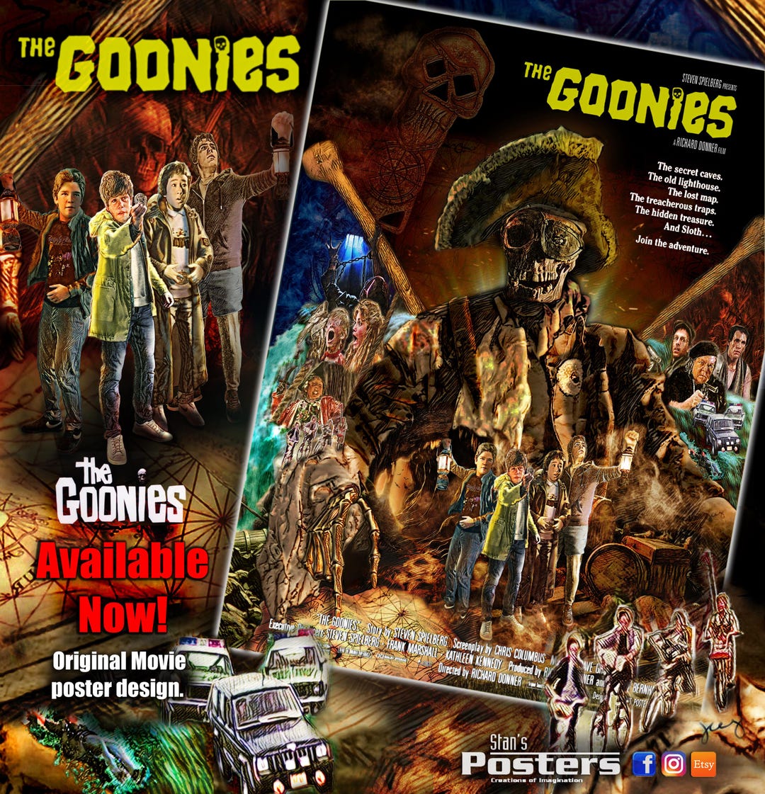 The Goonies (1985) - Original Design. A3 Limited Edition, Retro Poster ...
