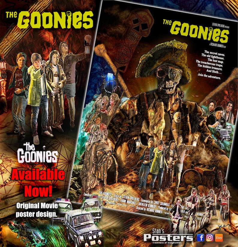 The Goonies (1985) - Original Design. A3 Limited Edition, Retro Poster ...