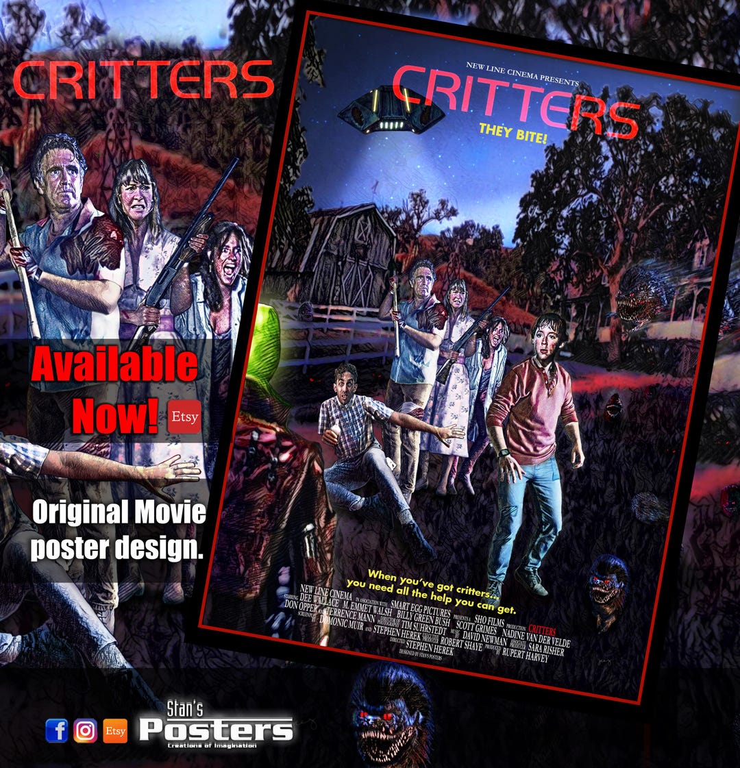 Critters (1986) - Original Design. A3 Limited Edition, Retro Poster. - Etsy