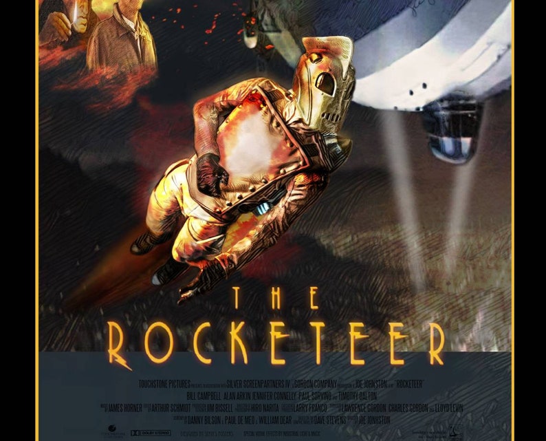 The Rocketeer 1991 Original Design. A3 Limited Edition, Retro Poster ...