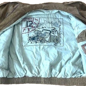 Paris Dakar Rally 1980s Racing Leather Jacket 52 Brown Rollie - Etsy