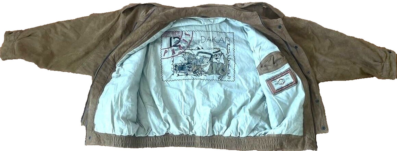 Paris Dakar Rally 1980s Racing Leather Jacket 52 Brown Rollie - Etsy