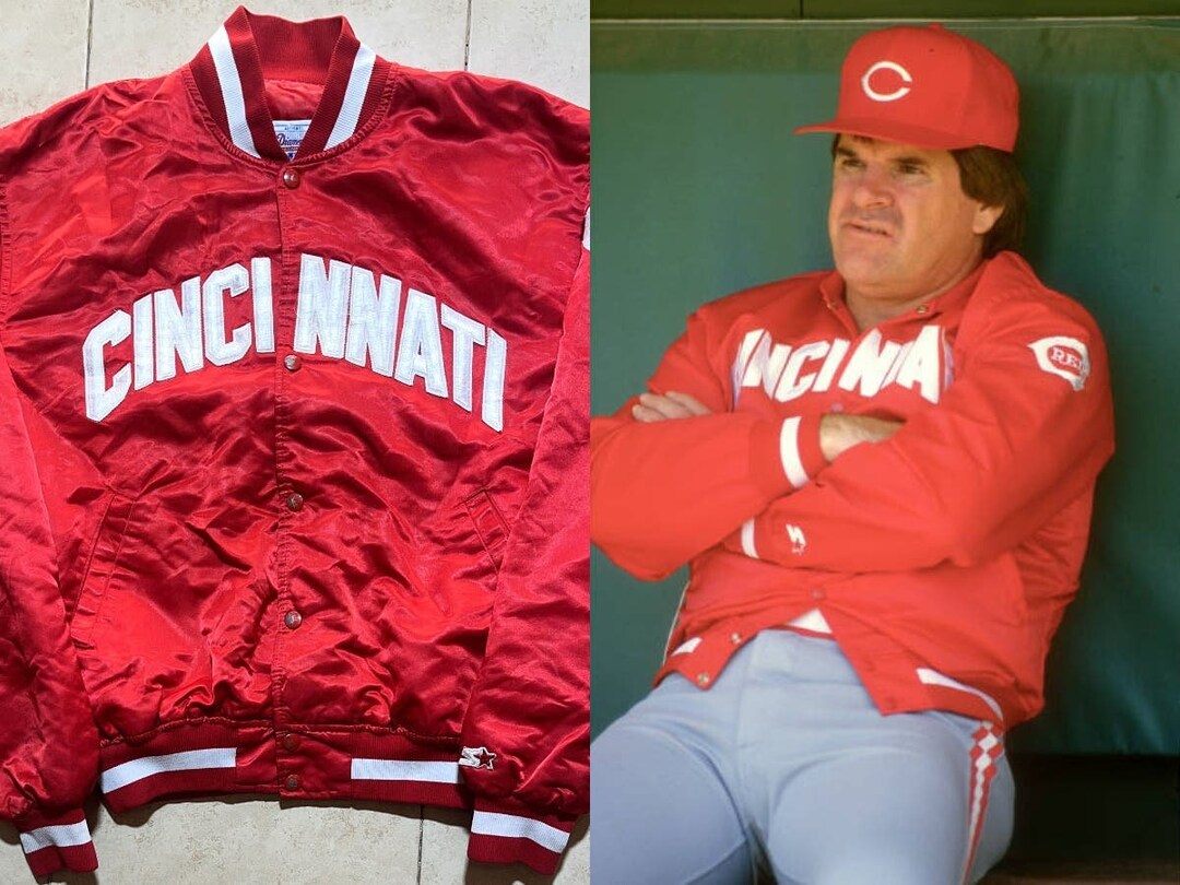 Cincinnati Reds 90s STARTER Satin Bomber Jacket XL Red MLB Baseball ...