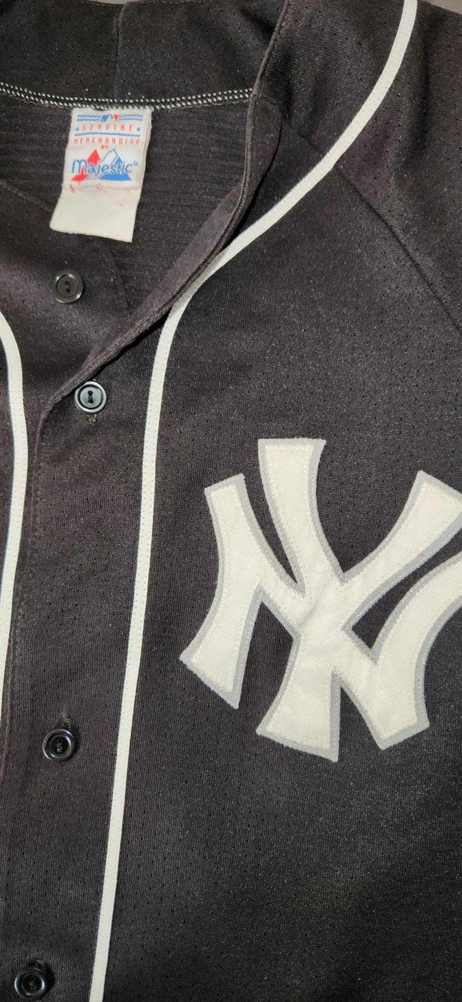 NY Yankees 90s Majestic VEST Jersey Sleeveless M Black New York MLB ...