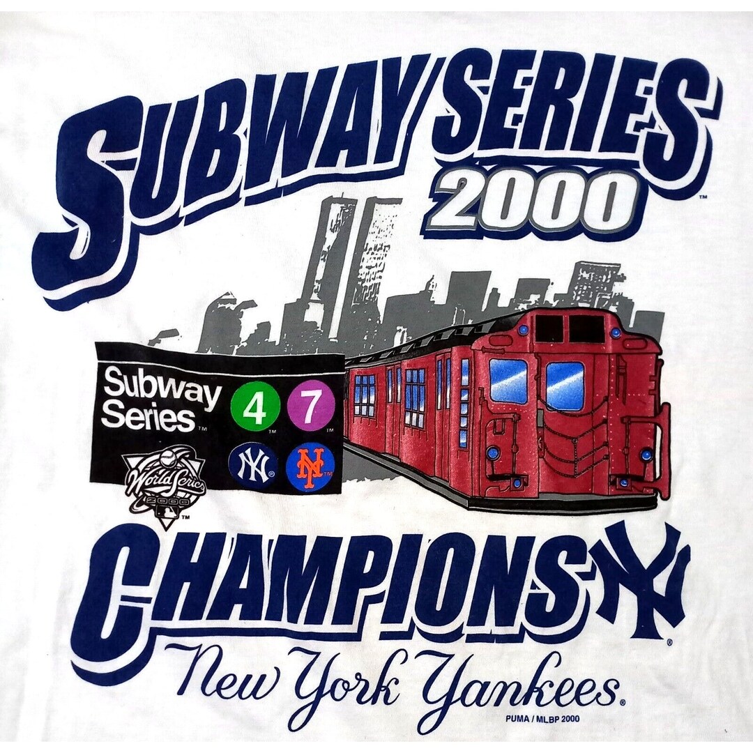 NY Yankees 2000 Subway Series Champions Shirt Puma XL White New York ...