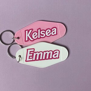 Custom Name Motel Disco Keychain - Etsy