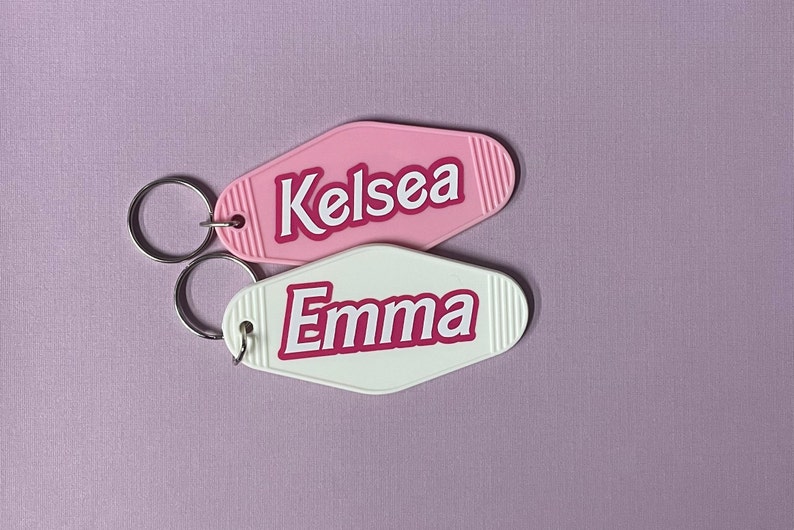 Custom Name Motel Disco Keychain - Etsy