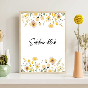 Subhanallah Alhamdulillah Allahuakbar, Islamic Wall Art Print, Set of 3 ...