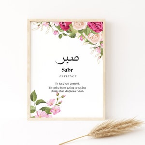 Sabar Shukar Salam Abstract Wall Art Print, Islamic Wall Art ...