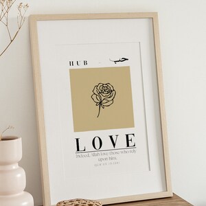 Hub Dua Hope Arabic Wall Art Calligraphy Poster, Islamic Wall Art ...