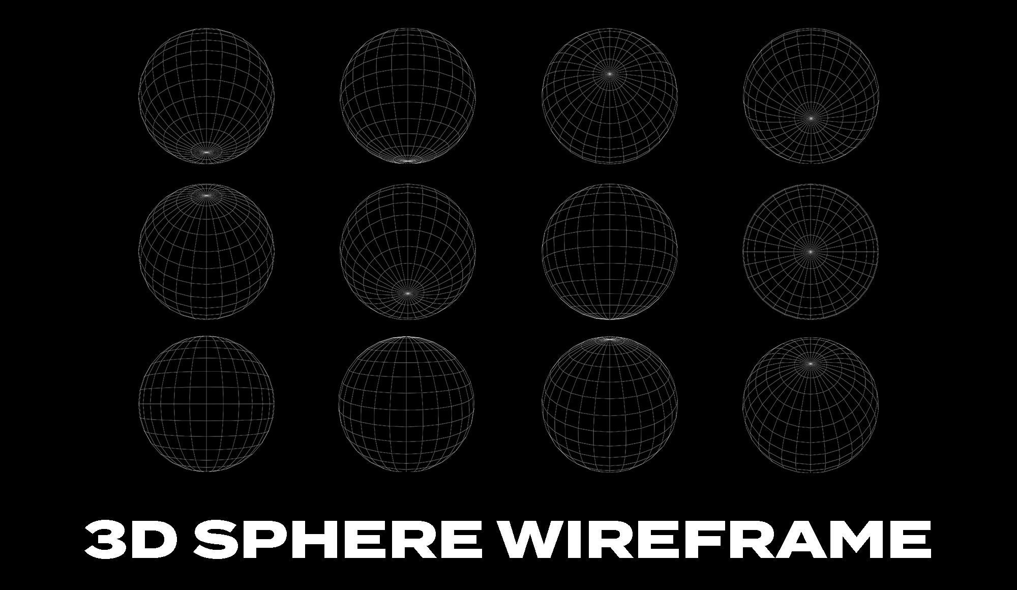 3D Wireframe Png Sphere for Your Design Project - Etsy