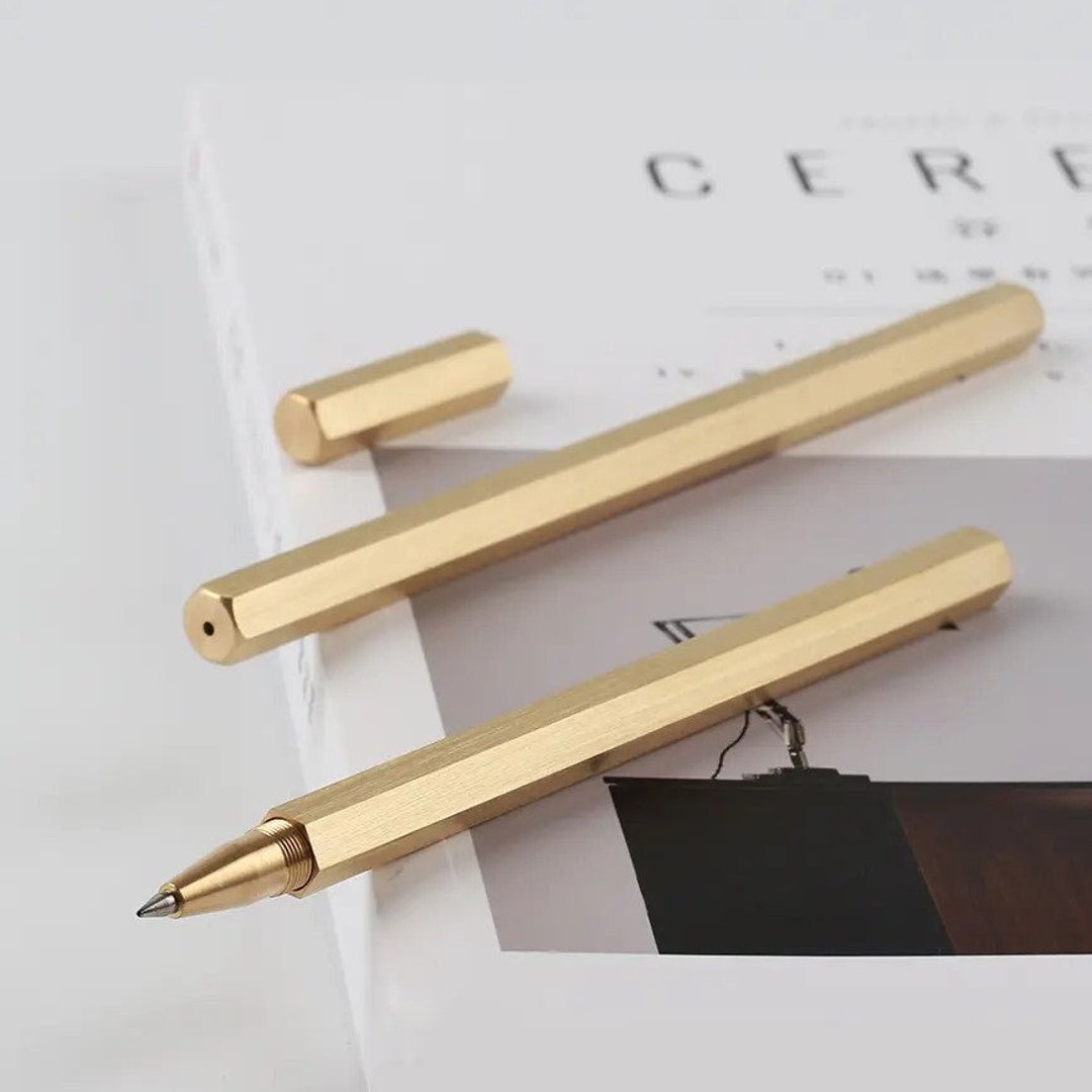 Hex Brass Pen - Etsy