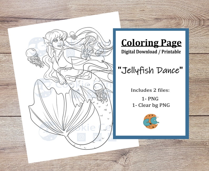 Jellyfish Dance, Coloring Page | Digital Download | Printable | PNG - Etsy