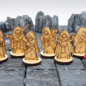 Cultists (set of 6) Miniature 2D Wood Set for Dnd - RPG Mini Table Top ...